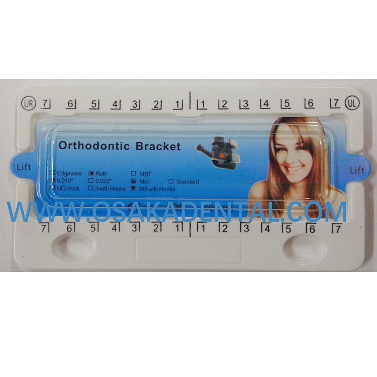 Orthodontic Bracket ROTH 022 3 With hook or 345 with hook monoblock ...