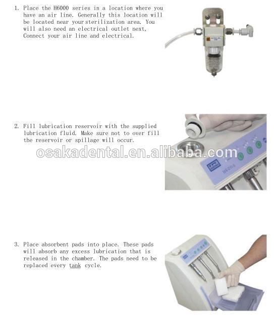 TPC Brand dental handpiece turbine cleaning and lubrication oil system ...