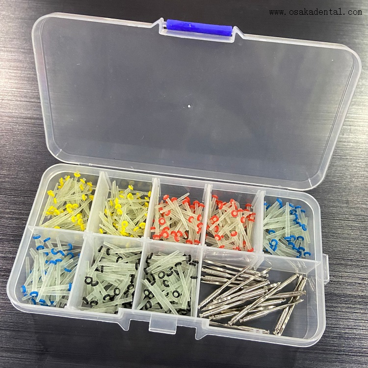 Dental Fiber Post difference color Straight fiber Post in Square box ...