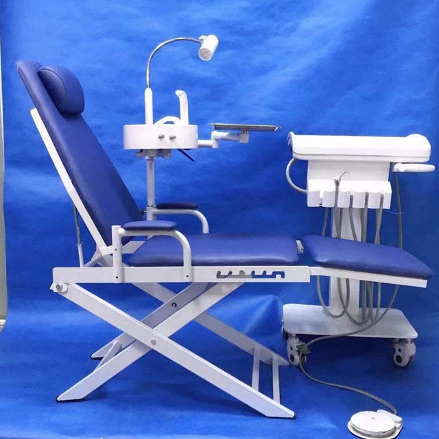 Portable Dental Chair Unit with Led Lamp and Mobile Tray - Buy Portable ...