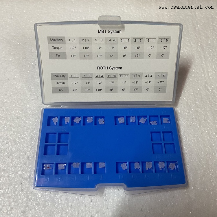 Dental Orthodontics MESH Base Ceramic Bracket ROTH/MBT OSA-F690-Ice ...