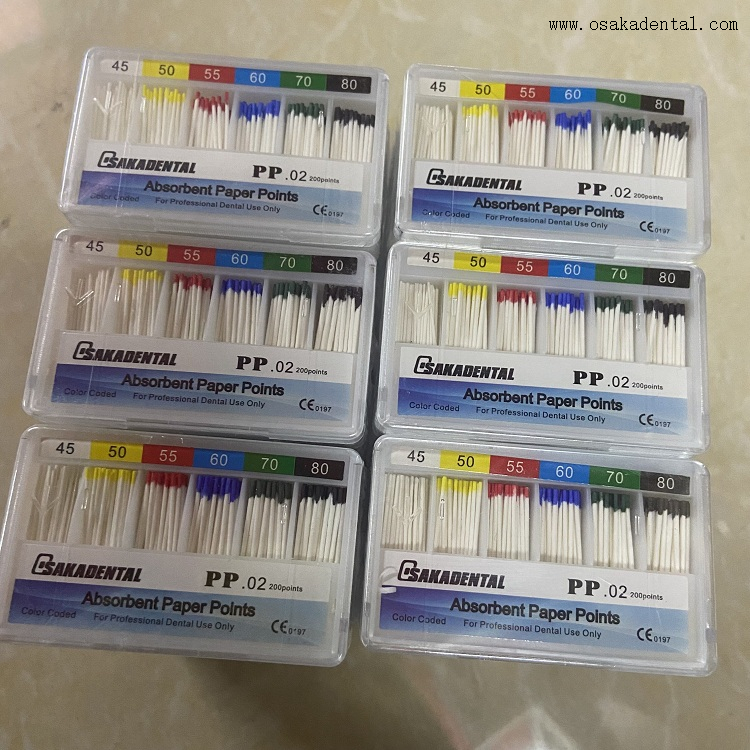 Osakadent New Packing Dental Absorbent Paper Points 02/04/06 Taper OSA ...