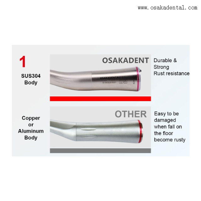 Red ring high speed handpiece LED increasing electric micro motor 1:5 ...